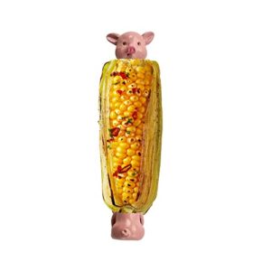 Outset Piglets Corn Holders, 1” x 2.5” x 1”, Pink