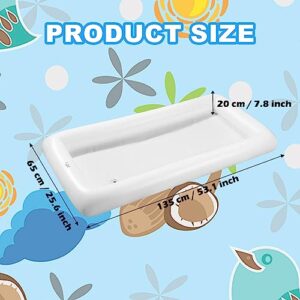 Inflatable Ice Serving Buffet Bar with Drain Plug - BBQ Picnic Pool Party Supplies Buffet Salad Food & Drinks Tray for Party Picnic & Camping (Pack of 1, 53 * 25,6 inches)