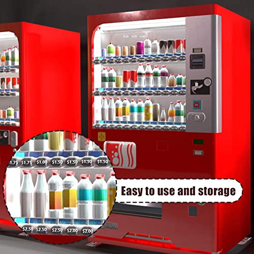 Cosmmap 12 Sheets Vending Machine Price Labels, 1440pcs Snack Vending Machine Labels Stickers, Soda Beverage Price Labels Stickers $1.00 $1.25 $1.50 $1.75 $2.00 $2.50 Black for Business Stores(Black)