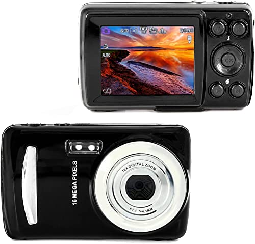 eDealz 16MP Megapixel Compact Digital Camera and Video with 2.4" Screen and USB Cable Black