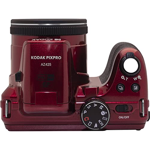 Kodak PIXPRO AZ425 Digital Camera + Camera Case + 128GB Memory Card (Red)