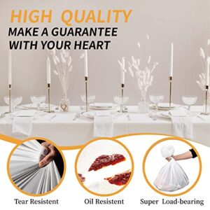 BTYOLFUP 10pcs Premium White Plastic Tablecloth for Rectangle Table 54" x 108", Elegant Plastic Table Cloth Cover, White Disposable Tablecloth for Party or Picnic