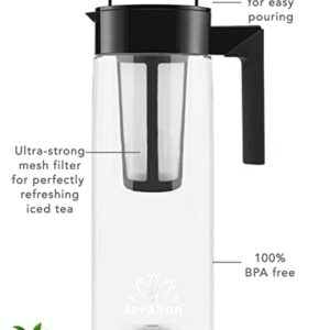 JavaSun Deluxe Iced Tea Maker, Large 2 quarts, Pitcher, Iced Tea Jug, BPA Free