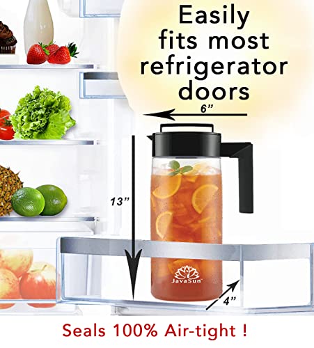 JavaSun Deluxe Iced Tea Maker, Large 2 quarts, Pitcher, Iced Tea Jug, BPA Free