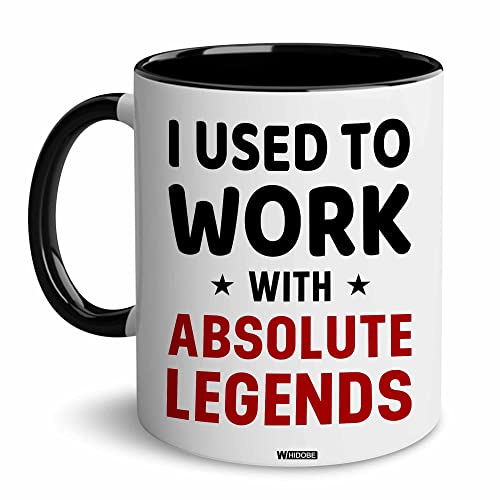 WHIDOBE I Used To Work With Absolute Legend Coworker Retirement New Job Goodbye Workplace Office Boss, Women, Men, Going Away, Colleague, Farewell, Leaving, Good Luck New Job Coworker Accent Mug 11OZ