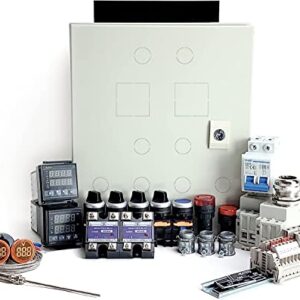 Powder Coating Oven Controller Kit, 240V 50A 12000W (KIT-PCO304) (DIY Kit + Wiring Kit)