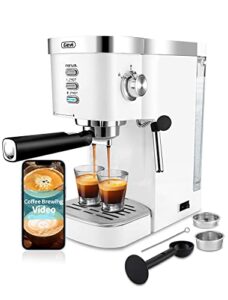 gevi espresso machines 20 bar fast heating commercial automatic cappuccino coffee maker with foaming milk frother wand for espresso, latte macchiato, 1.2l removable water tank