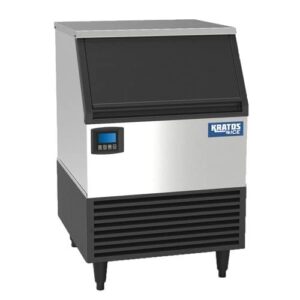 kratos 69k-908 full dice undercounter ice machine, 199 lb. daily production, 75 lb. bin capacity