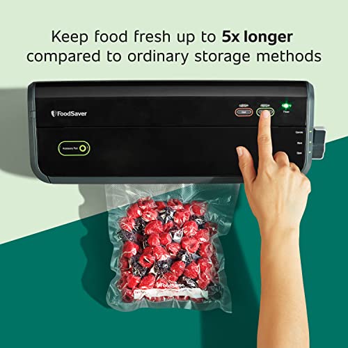 FoodSaver Vacuum Sealer Bags, Rolls for Custom Fit Airtight Food Storage and Sous Vide, 8" x 20' & FoodSaver 1-Pint Precut Vacuum Seal Bags, 28 Count, Clear