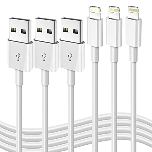 iPhone Fast Charging Cable [Apple MFi Certified] 3-Pack 3FT Lightning to USB Cable iPhone Charger Cord Compatible with iPhone 14 13 12 11 Pro Max XR XS X 8 7 6 Plus SE iPad and More 3FT