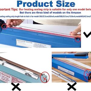 Impulse Sealer Replacement Parts 16 Inch Heat Seal Strips Teflon Tapes Sealer Replacement Element Grip Impulse Sealer Heating Element Service Spare Repair Kit-6 Pack