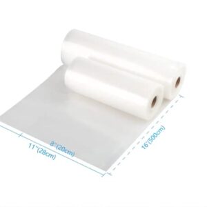 Vacuum Sealer Bags Rolls 8"x20'(3Rolls) and 11"x20' (3Rolls) 6 pack BPA Free Commercial Grade Heavy Duty Sealer Bags for Storage, Meal Preparation