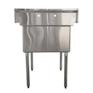 AmGood Stainless Steel Prep & Utility Sink | 304 Stainless Steel | Overall Size: 29 3/4" x 23 5/8" | Restaurant, Kitchen, Laundry, Garage | NSF (Bowl Size: 24" x 18" No Faucet)