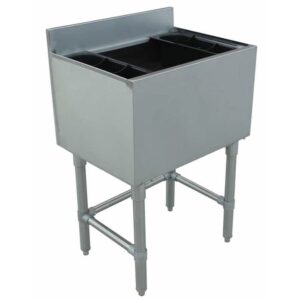 kratos 32l-006 18x36 underbar ice bin with bottle holders