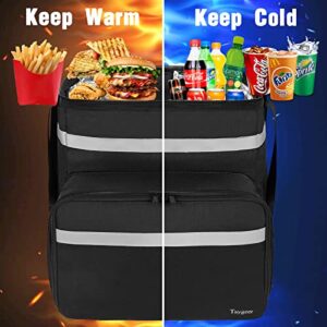 Insulated Food Delivery Bag&Insulated Food Delivery Backpack, Bundle Insulated Food Delivery Backpack, Thermal Delivery Bag For Hot Food Pizza Grocery,Insulated Food Delivery Bag with 4 Cup Holders