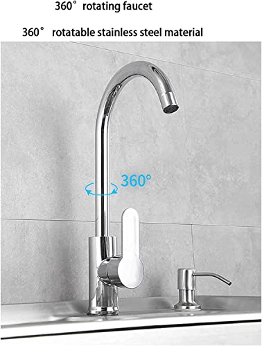 LANADO Kitchen sink, stainless steel sink for laundry, simple household laundry sink with faucet, suitable for hotel restaurant kitchens