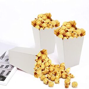 12 Pieces White Popcorn Boxes Paper Popcorn Bags Cardboard Popcorn Container for Party (12)