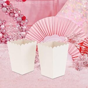 12 Pieces White Popcorn Boxes Paper Popcorn Bags Cardboard Popcorn Container for Party (12)