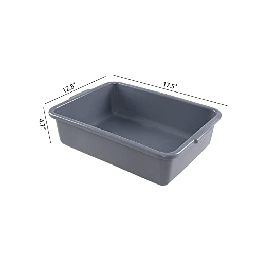 Ortodayes 13 Liter Commercial Bus Tubs, Plastic Tote Box Tubs Set of 4