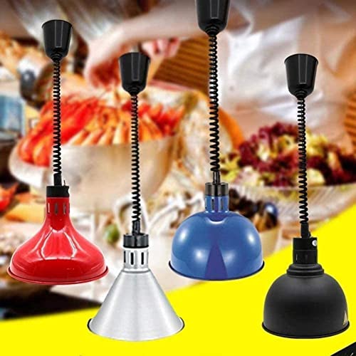 FUNNYBSG Household Heat lamp Food Warming lamp Food Heating Lamp Adjustable Heat Lamp Retractable Food Heating Lamp Buffet Restaurant Adjustable Hanging Chandelier 250W Bulb