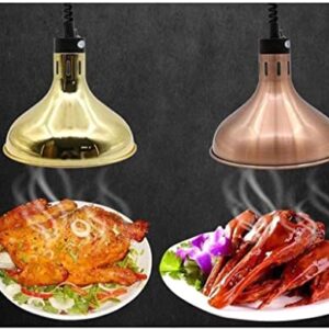 FUNNYBSG Household Heat lamp Food Warming lamp Food Heating Lamp Adjustable Heat Lamp Retractable Food Heating Lamp Buffet Restaurant Adjustable Hanging Chandelier 250W Bulb