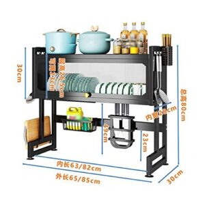 JAHH Kitchen Sink Shelf with Cabinet Door Countertop Plate Storage Cabinet Cupboard Multifunctional Dishwashing Rack Storage Rack