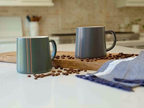 HONED Ceramic Large Coffee Mug Set of 2, 16 oz Coffee Cups, Handcrafted Unique Coffee Mugs or Tea Cup Set, Modern Coffee Mug for Home, Office or Gift, Dishwasher and Microwave Safe