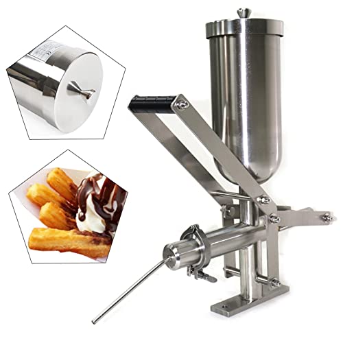 Xuthusman 5L Manual Donuts Filler Waffle Maker Commercial Churros Machine Stainless Steel Silver