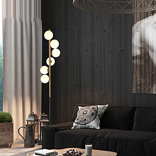 N/A LED Living Room Standing Lamp Bedside Lights Home Deco Lighting Glass Ball Fixtures Nordic Bedroom Floor Lamps