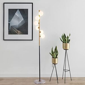 N/A LED Living Room Standing Lamp Bedside Lights Home Deco Lighting Glass Ball Fixtures Nordic Bedroom Floor Lamps