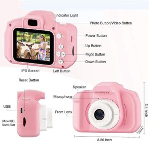 Kids Camera,Toddler Camera for Kids 3-8 Years Old, Toy Gifts for Boys and Girls,Portable Birthday Gifts for 3 4 5 6 7 8 Year Old, Rechargeable 1080P Digital Video Cameras with 32GB SD Card