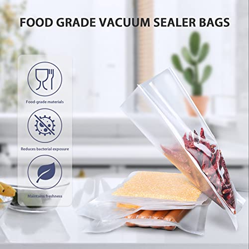 100 Pieces Vacuum Sealer Bags Size 9.8 * 7.8 Inches, for Food Saver, Bpa Free, Prevent Puncture, Vacuum Seal Freezer Bags Sous Vide Bags, Perfect for Food Vacuum Storage or Sous Vide Cooking…