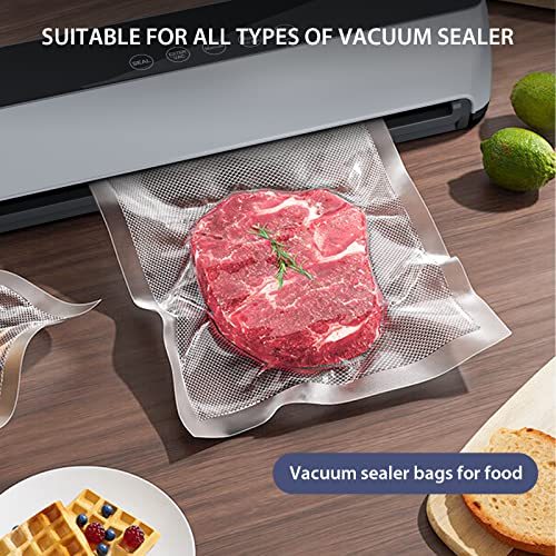 100 Pieces Vacuum Sealer Bags Size 9.8 * 7.8 Inches, for Food Saver, Bpa Free, Prevent Puncture, Vacuum Seal Freezer Bags Sous Vide Bags, Perfect for Food Vacuum Storage or Sous Vide Cooking…