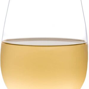 Voted New York Times Best Stemless Glass 2017, Elegant European Lead-Free Crystal Stemless Wine Glasses, Set of 6, 17 Fl Oz, Perfect for Scotch, Whisky, Cocktails, Water, and Smoothies