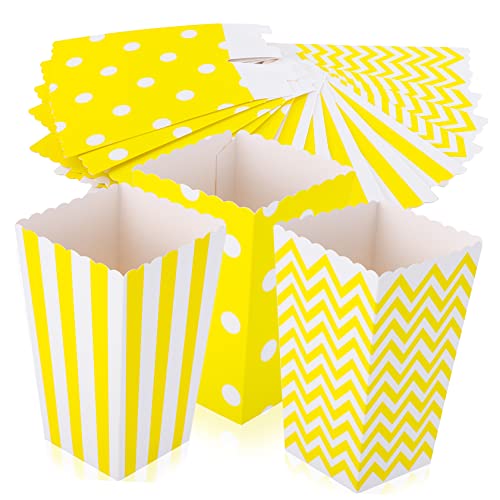 STOBOK 48pcs Popcorn Boxes Popcorn Box Containers for Food Disposable Containers Candy Containers French Fries Cups Theater Popcorn Box Charcuterie Cups Paper Popcorn Bowls for Mini