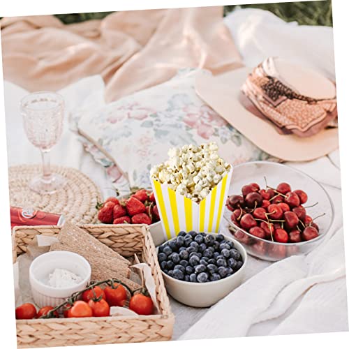 STOBOK 48pcs Popcorn Boxes Popcorn Box Containers for Food Disposable Containers Candy Containers French Fries Cups Theater Popcorn Box Charcuterie Cups Paper Popcorn Bowls for Mini