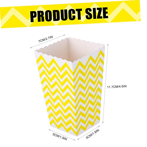 STOBOK 48pcs Popcorn Boxes Popcorn Box Containers for Food Disposable Containers Candy Containers French Fries Cups Theater Popcorn Box Charcuterie Cups Paper Popcorn Bowls for Mini