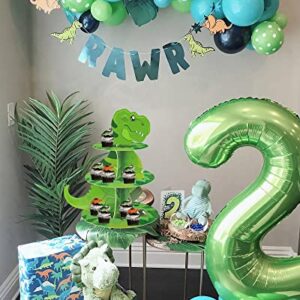 Dinosaur Party Cupcake Stand Dinosaur Birthday Decorations for Kids Boys Jungle Theme Dinosaur Party Supplies 3Tier Cardboard Cupcake Dessert Tower Dino Cupcake Holder