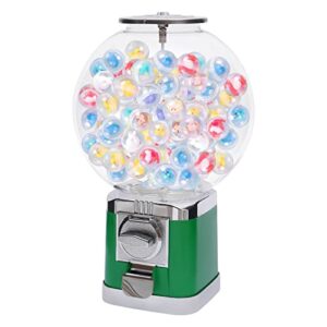 gumball machine big bubble gumball dispenser machine 1.26in ball bulk vending machine w/key classic bubble capsule toys candy dispenser vending machine (green)