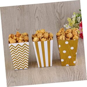 Cabilock 30pcs Popcorn Boxes Popcorn Box Cardboard Popcorn Box Paper Chicken Box Paper Candy Container Snack Container Candy Containers Popcorn Containers Vertical Stripe Boxes Party Supply