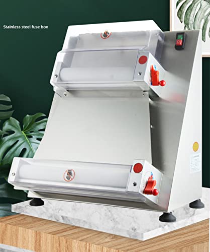 Commercial Dough Roller Sheeter, 600W Pizza Dough Roller Sheeter, 15" Electric Pizza Press Making Machine, 370W Automatically Pasta Maker Machine for Pizza Bread and Pasta