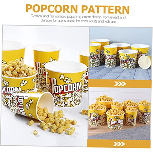 BESTOYARD 30 Pcs Popcorn Popcorn Bucket Bathtub Cake Decorating Wrapping Paper Containers Disposable Bucket Food Serving Basket Cardboard Popcorn Box Empty Popcorn Box Snack Bag Box