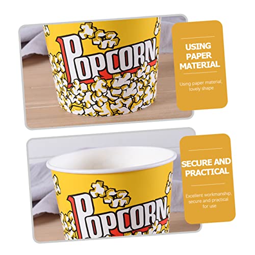 BESTOYARD 30 Pcs Popcorn Popcorn Bucket Bathtub Cake Decorating Wrapping Paper Containers Disposable Bucket Food Serving Basket Cardboard Popcorn Box Empty Popcorn Box Snack Bag Box