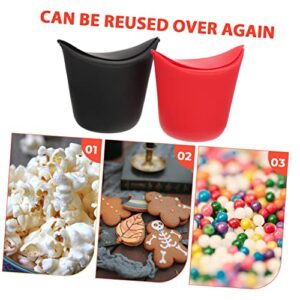 BESTonZON 8 Pcs Popcorn Popcorn Bucket Mini Treat Boxes Cake Containers Mini Cake Containers Snack Bowl Folding Popcorn Boxes French Fries Holder French Fries Boxes Cookie Cake Candy Box