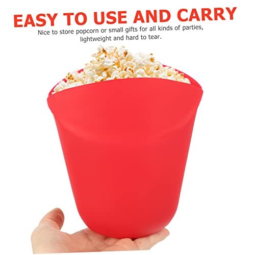 BESTonZON 8 Pcs Popcorn Popcorn Bucket Mini Treat Boxes Cake Containers Mini Cake Containers Snack Bowl Folding Popcorn Boxes French Fries Holder French Fries Boxes Cookie Cake Candy Box