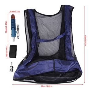 Qiilu Air Conditioner Waistcoat Cooling Vest Cotton Ox Blue Welding Steel Air Cfor OMPressed Cooling Vest Eddy Tube Air Conditioner Waistcoat