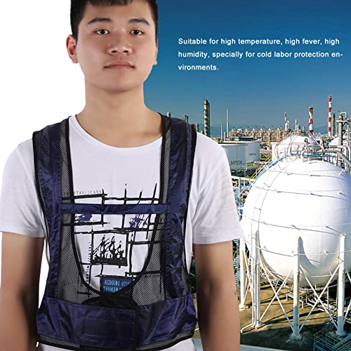 Qiilu Air Conditioner Waistcoat Cooling Vest Cotton Ox Blue Welding Steel Air Cfor OMPressed Cooling Vest Eddy Tube Air Conditioner Waistcoat