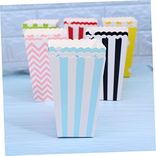 BESTOYARD 60pcs Popcorn Box Cookie Container Candy Containers Disposable Containers Cardboard Paper Popcorn Box Open Popcorn Boxes Popcorn Paper Box Cardboard Popcorn Party Supplies Carton