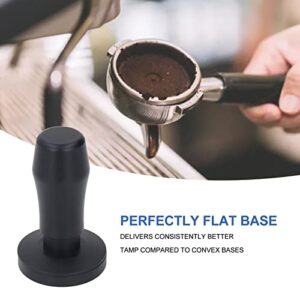 Calibrated Coffee Tamper, Spring Loaded Tamper Aluminum Alloy Ergonomic Handle for Home (58 Thread Bottom)