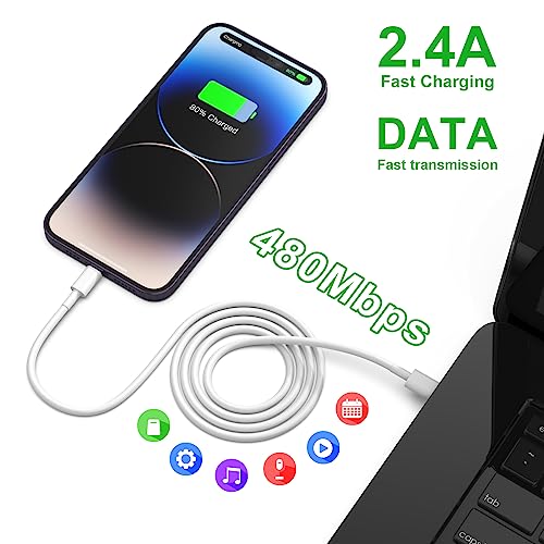 5 Pack USB C to Lightning Cable [Apple MFi Certified] 6FT iPhone Charger Fast Charging Type c to Lightning Cable iPhone Fast Charger Power Delivery for iPhone 14 13 12 11 Pro Max Xr Xs X 8 and More